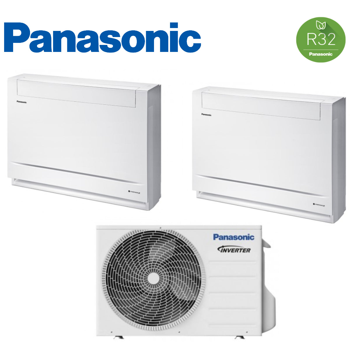 Panasonic Dual Split Console Da Pavimento Inverter 9+9 Btu Con CU ...