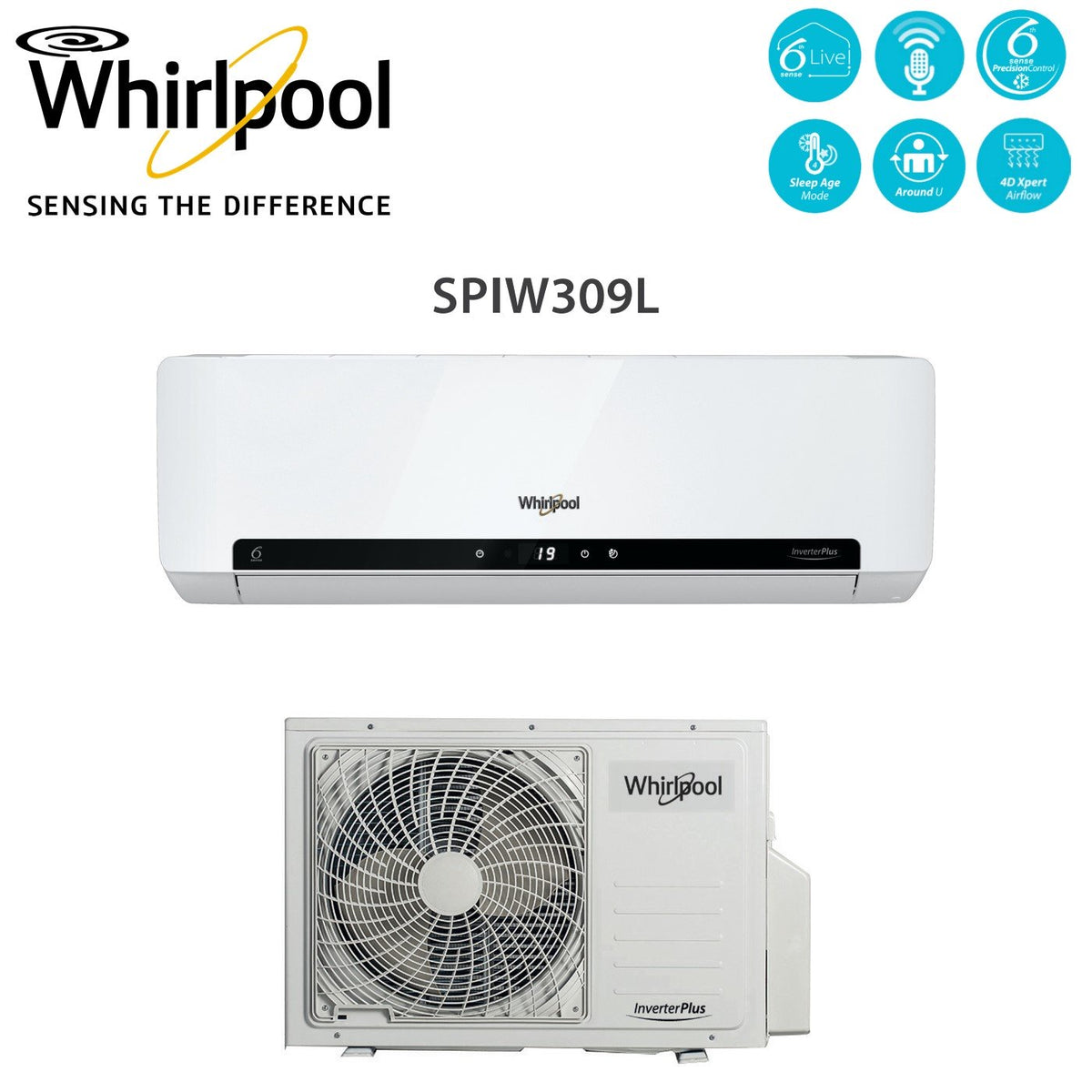 Condizionatore Whirpool Inverter 9000 btu SPIW309L R-32 A++/A+ ...